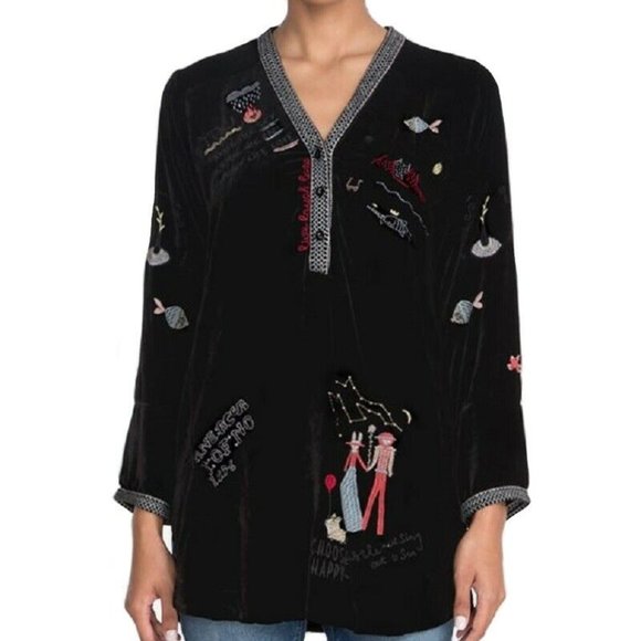 Johnny Was | Tops | Johnny Was Geet Velvet Tunic P2262o | Poshmark